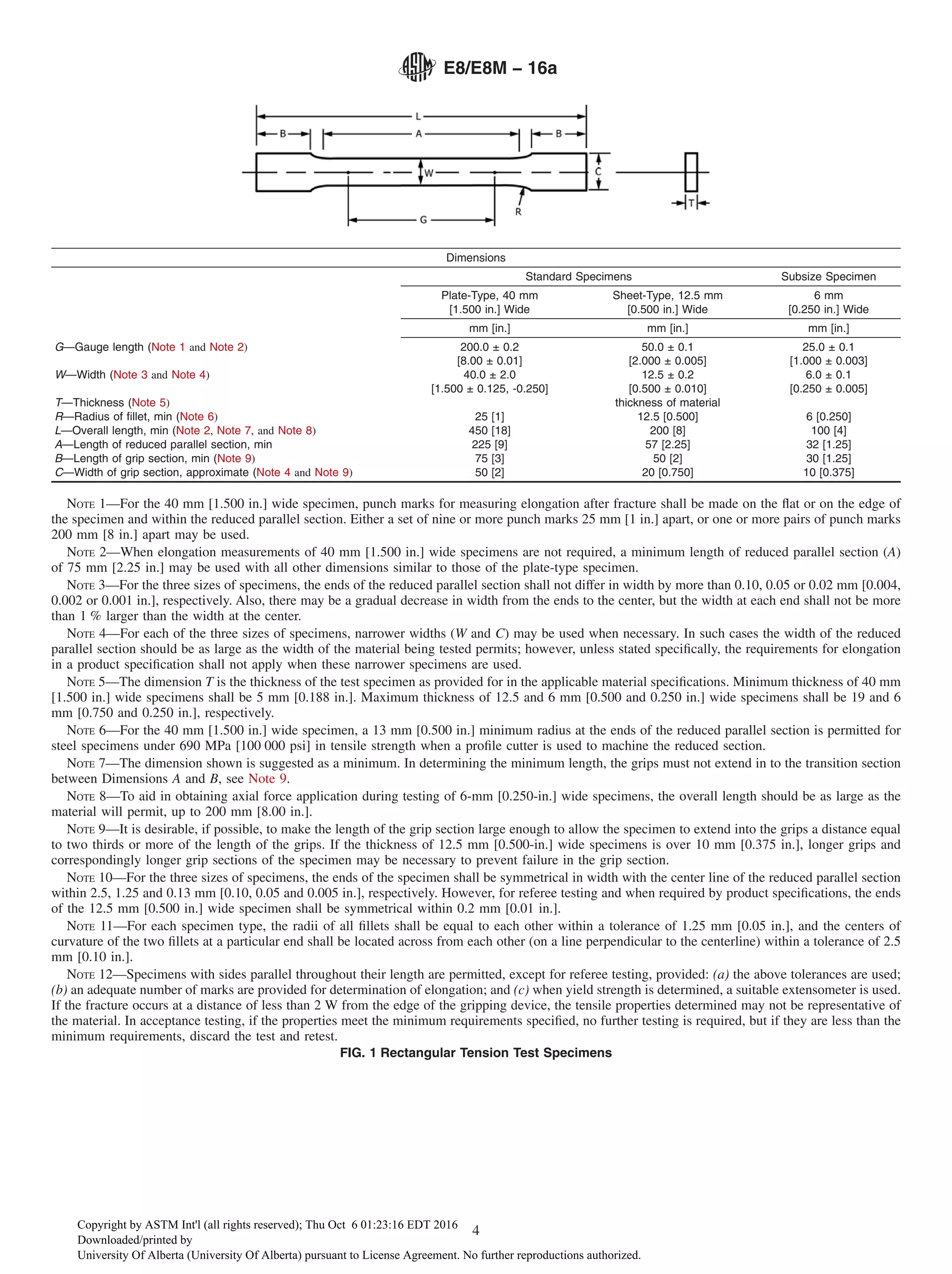 ASTM E8-E8M | PDF
