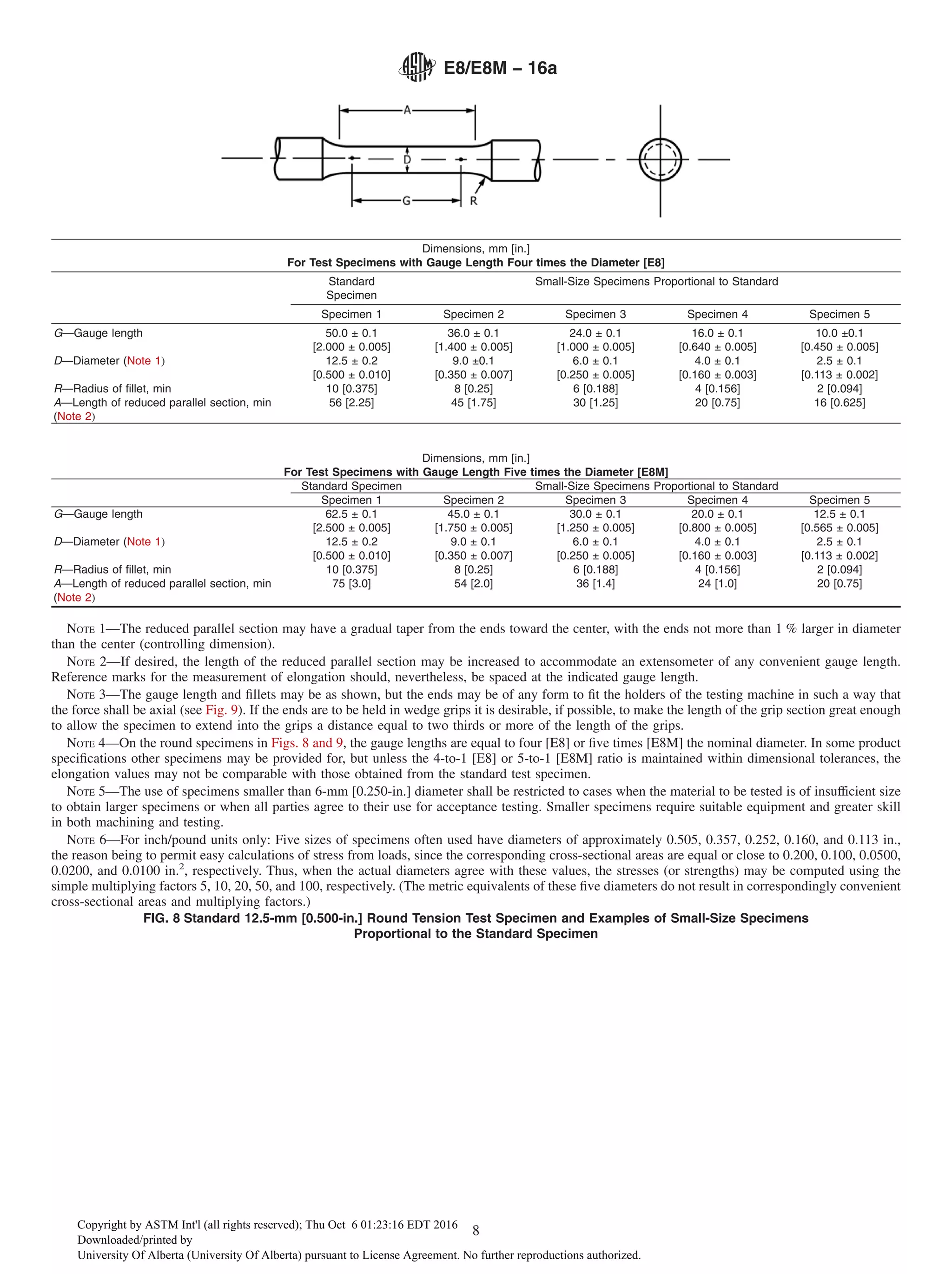 ASTM E8-E8M | PDF