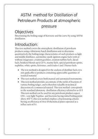 Astm method for distillation of petroleum products at atmospheric ...