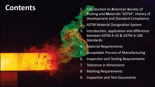 ASTM International's Introduction, Histroy of development and ASTM A-53 ...