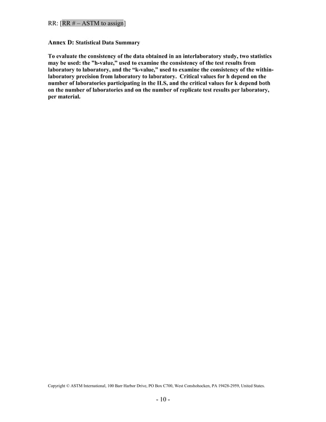 Astm research report_template | PDF