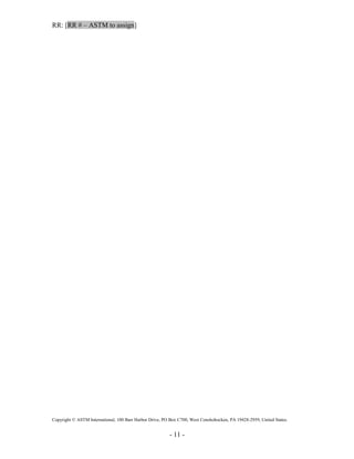 Astm research report_template | DOC | Chemistry | Science