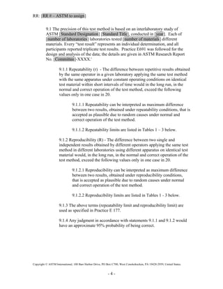 Astm research report_template | DOC | Chemistry | Science