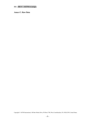 Astm research report_template | DOC | Chemistry | Science