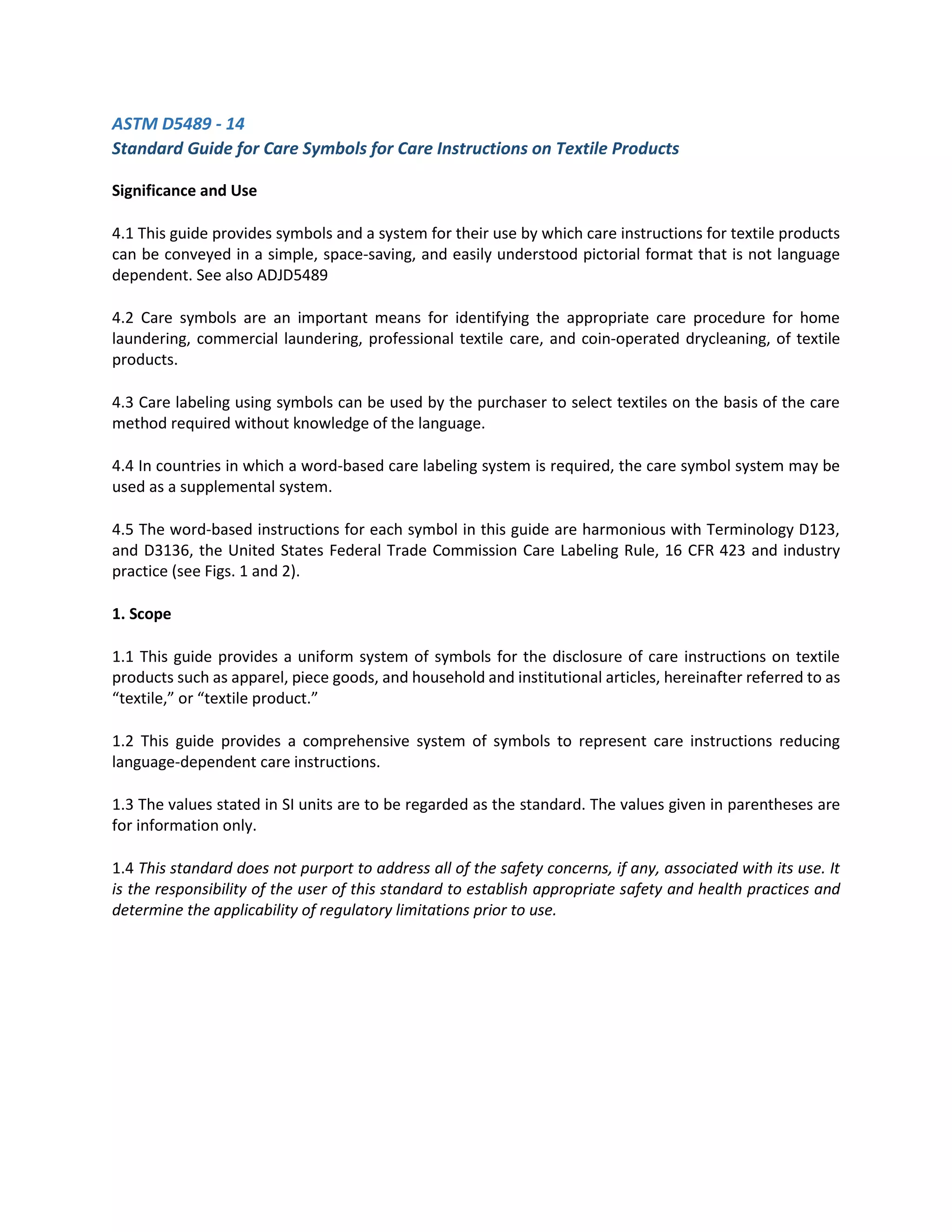 Astm standard on apparel (Source Copy) | DOCX