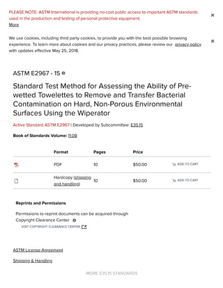 Astm wet wipes method | PDF