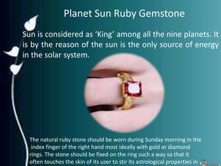 Wearing Methods Of 9 Gemstone | PPT