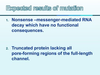 A stop codon mutation in scn9a causes lack of pain sensation | PPT