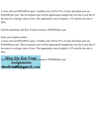 Zero Opportunity Cost