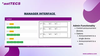 Public Announcement System Supplier | Best PA system dealer | *astTECS ...