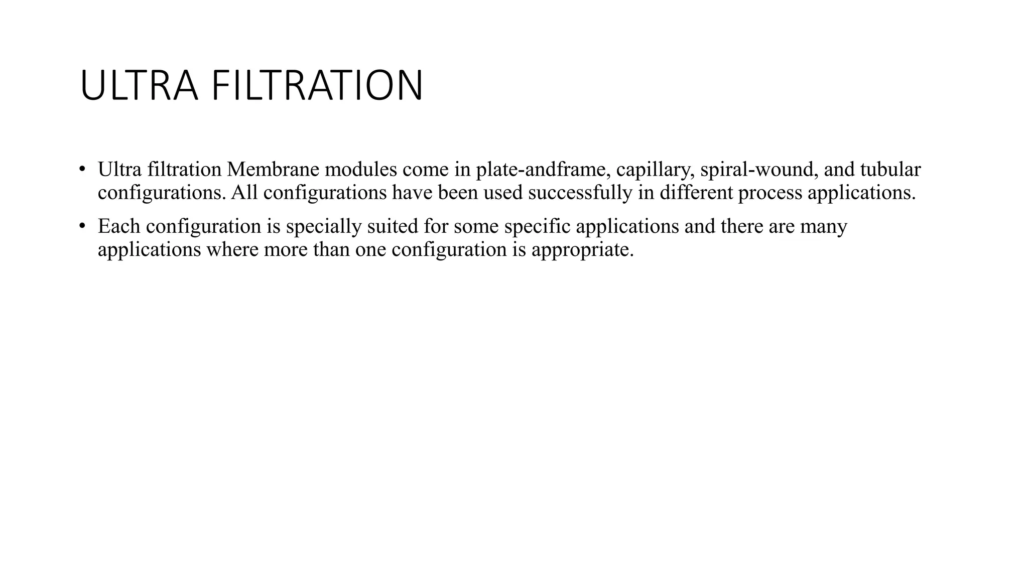 ULTRA FILTRATION & NANO FILTRATION WITH APPLICATIONS | PPTX