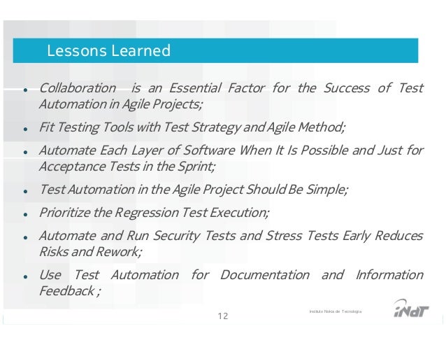 Ast 2012 - Practices for Test Automation in Scrum Projects