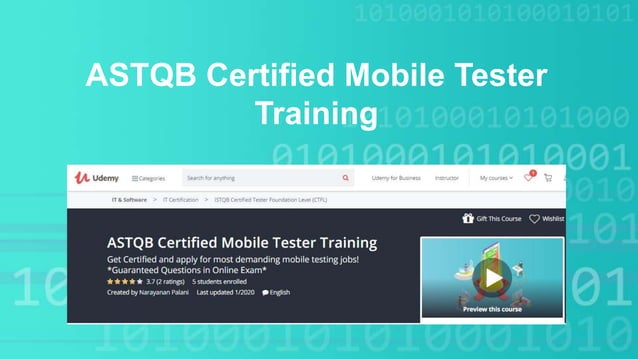 ASTQB Certified Mobile Tester Training | PPT