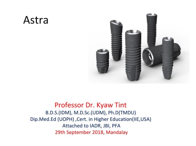 Astra Dental Implant System | PPT