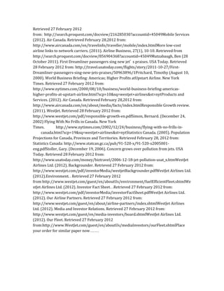A strategic Analysis of WestJet Airline Company.docx