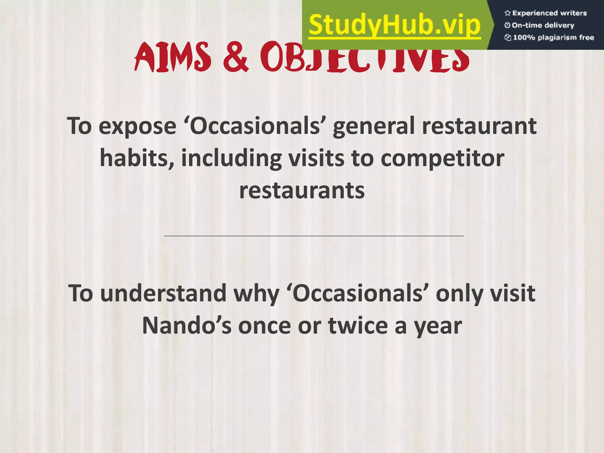 A Strategic Communications Plan For Nandos - Presentation | PDF