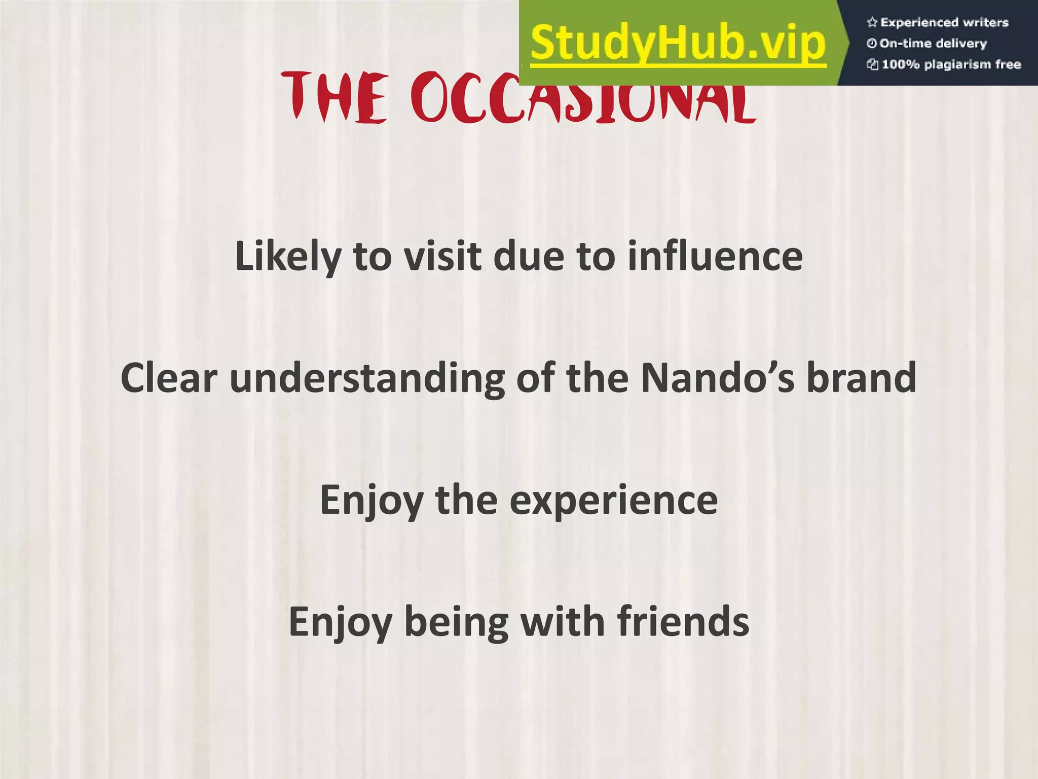 A Strategic Communications Plan For Nandos - Presentation | PDF