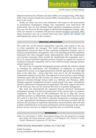 A Strategic Contingency Approach To Expatriate Assignment Management | PDF