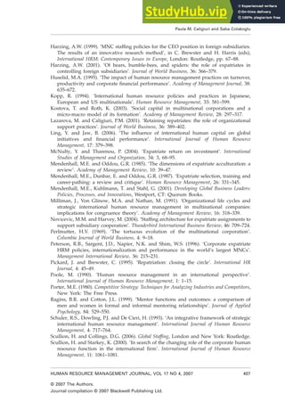 A Strategic Contingency Approach To Expatriate Assignment Management | PDF