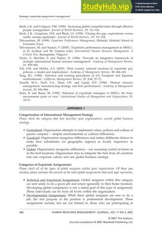 A Strategic Contingency Approach To Expatriate Assignment Management | PDF