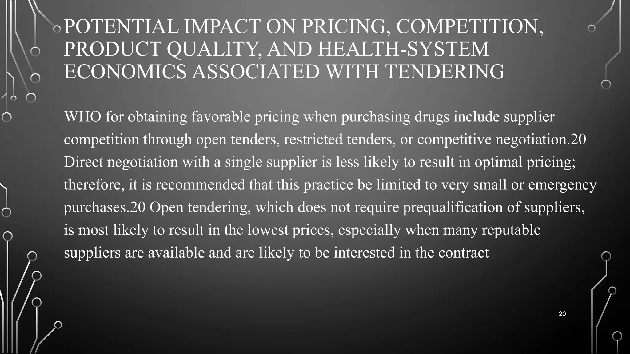 A Strategic Framework for Tender Applications in the Generic Drug ROW ...