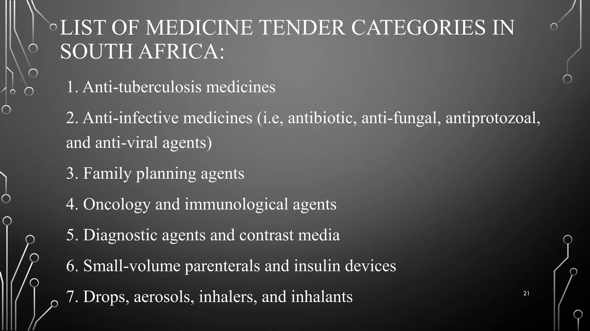 A Strategic Framework for Tender Applications in the Generic Drug ROW ...