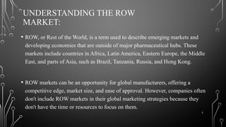A Strategic Framework for Tender Applications in the Generic Drug ROW ...
