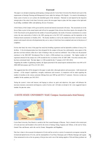 A strategic plan for cavite state university naic branch | DOCX