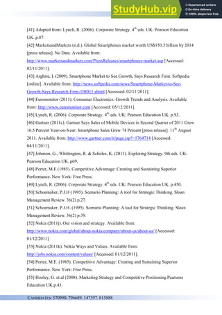 A Strategic Plan Nokia | PDF