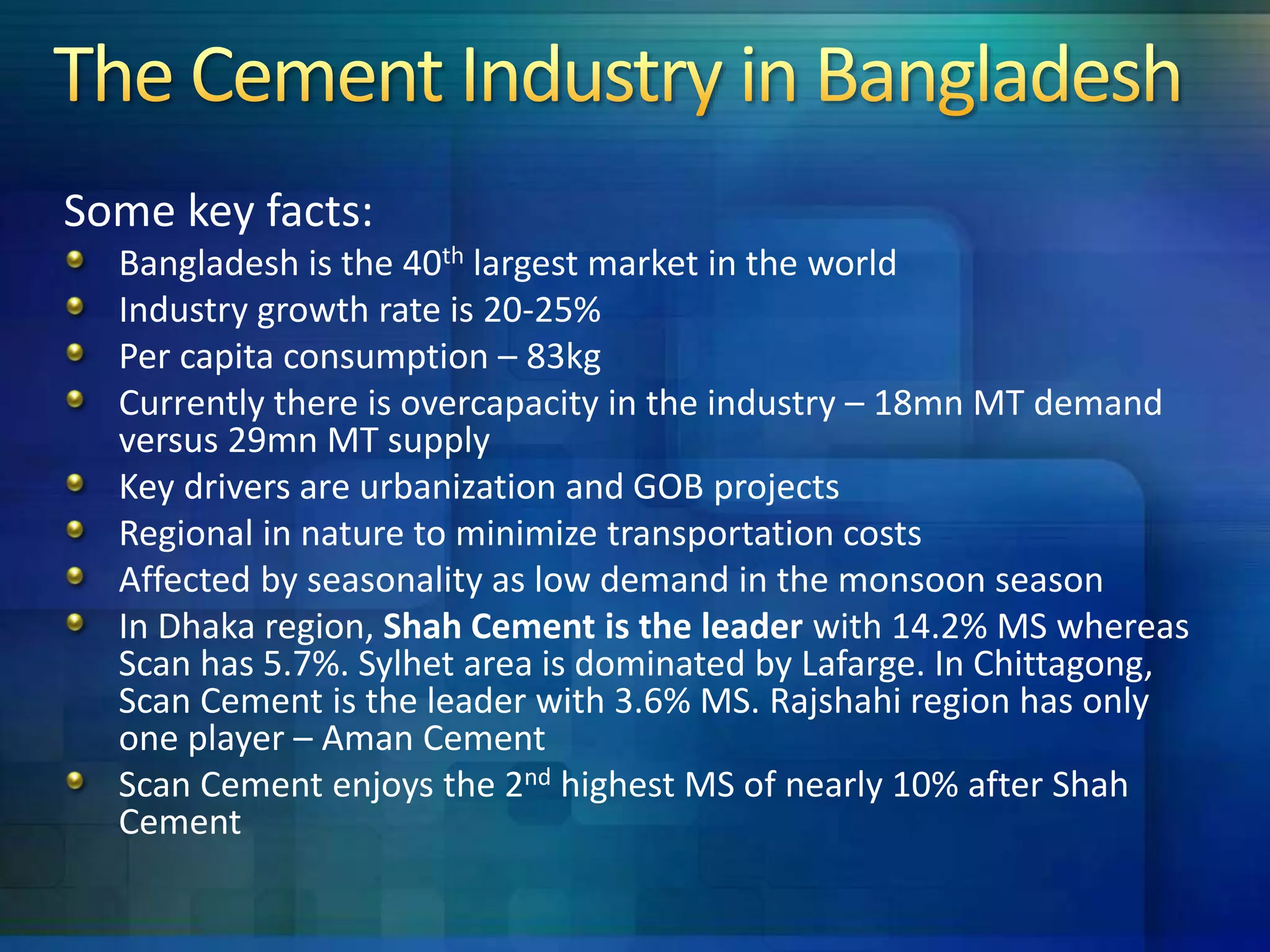 A strategic presentation for Scan Cement | PPTX