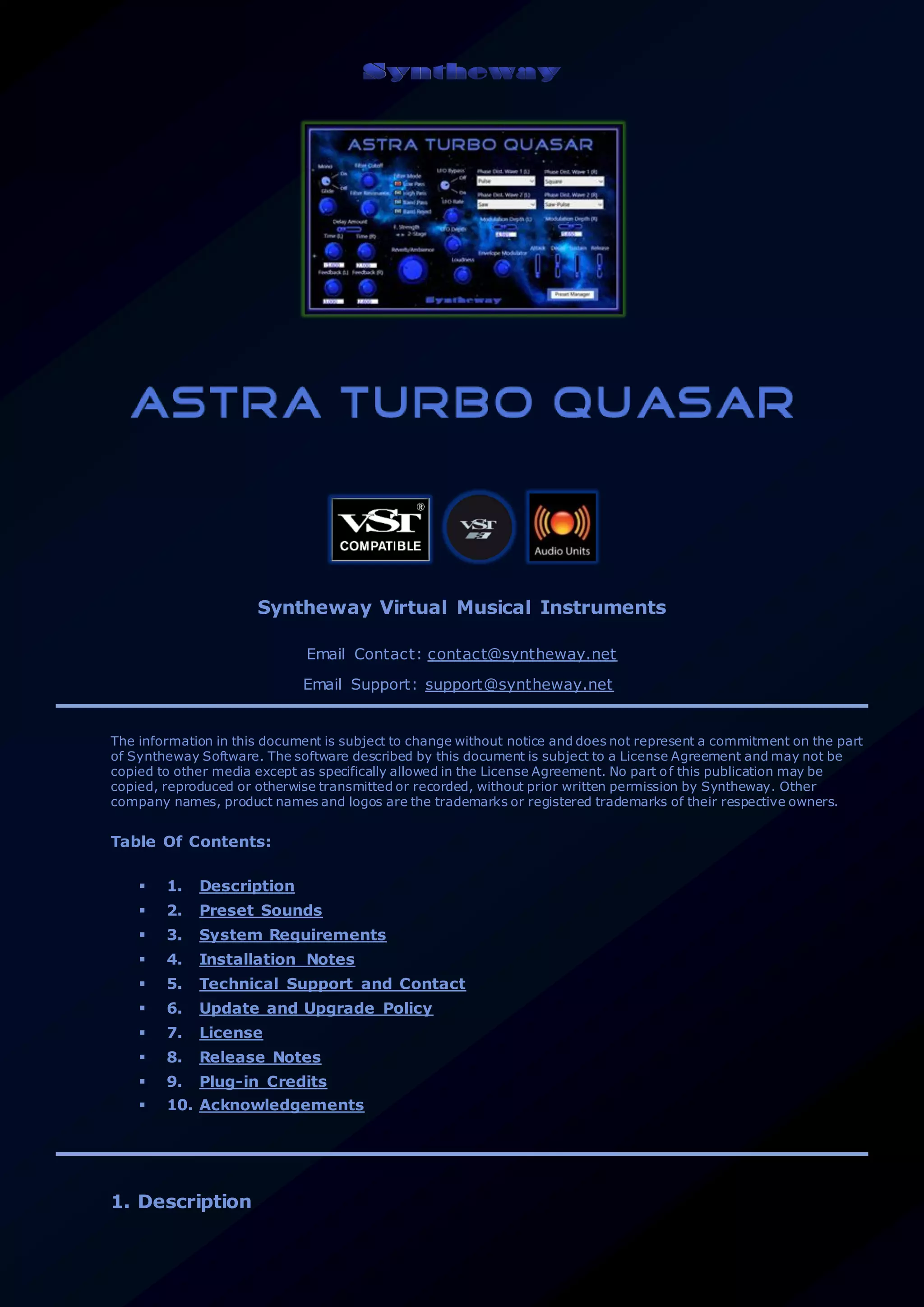 Astra Turbo Quasar VST, VST3 and Audio Unit Plugin: Dual Phase ...