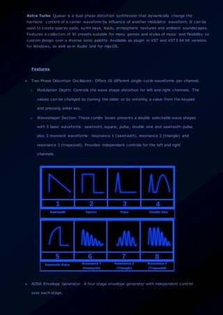 Astra Turbo Quasar VST, VST3 and Audio Unit Plugin: Dual Phase Distortion Synthesizer: Leads ...
