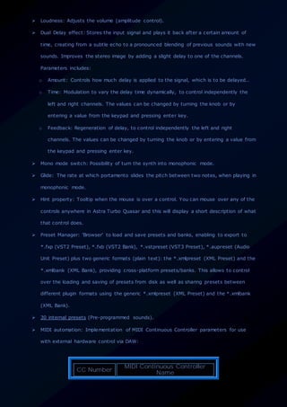 Astra Turbo Quasar VST, VST3 and Audio Unit Plugin: Dual Phase Distortion Synthesizer: Leads ...