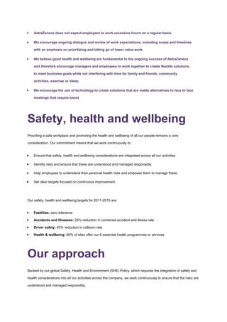 Astra zeneca | DOCX | Human Resources | Business