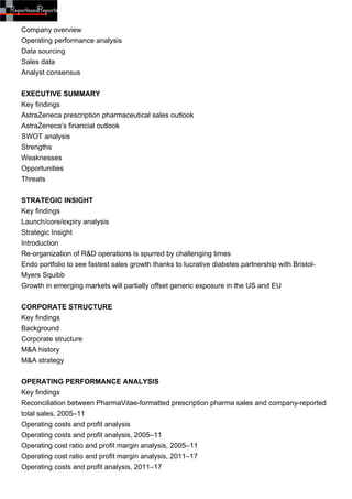 AstraZeneca plc: Company Analysis | PDF