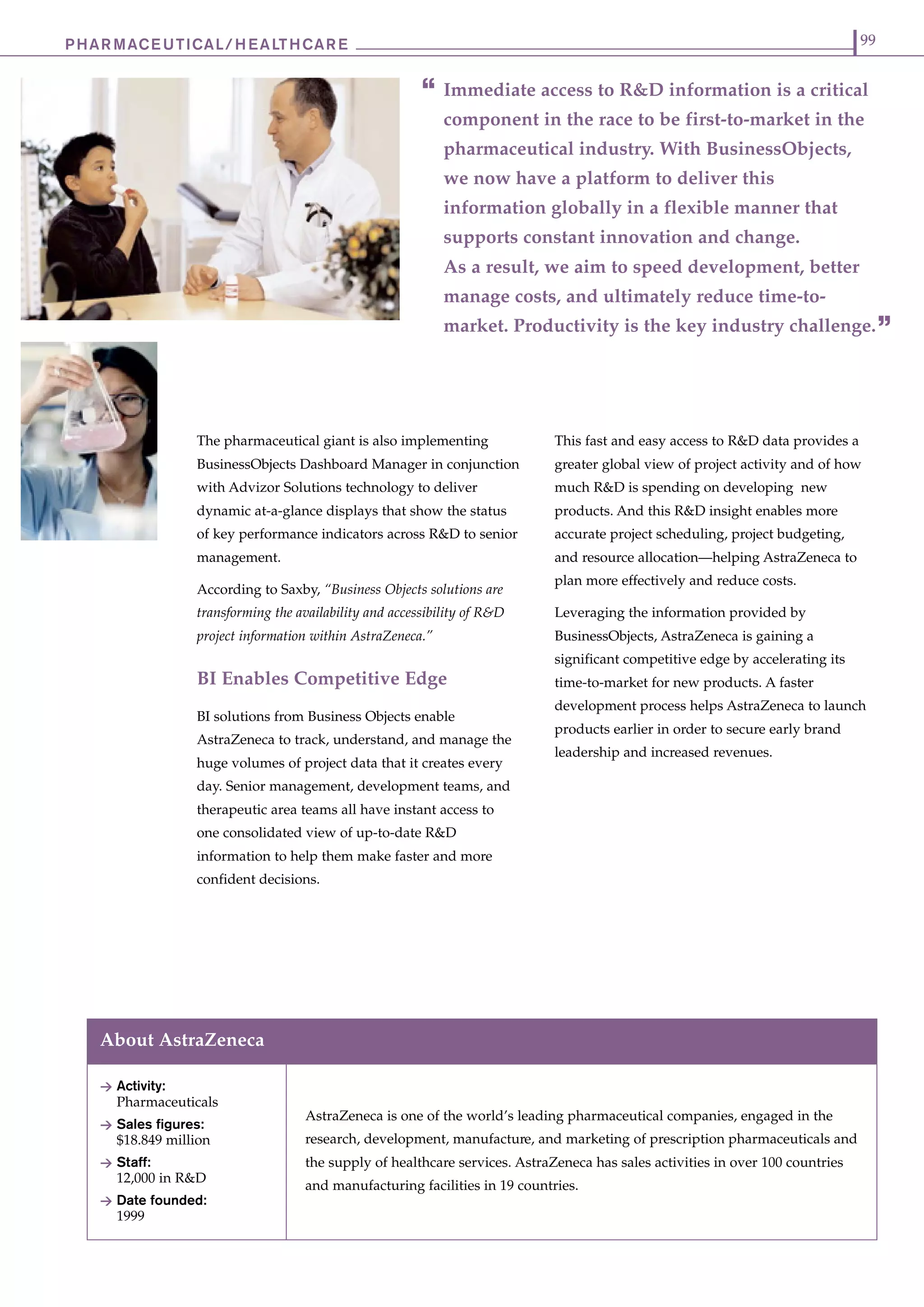 AstraZeneca Business Objects Case Study | PDF