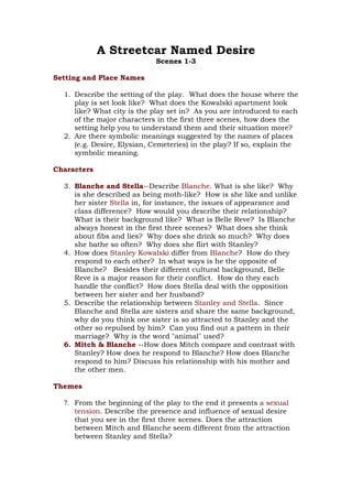 A Streetcar Named Desire scenes 1 3 | PDF | Design | Fine Art