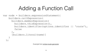 AST Rewriting Using recast and esprima | PPT