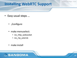 Implementation Lessons using WebRTC in Asterisk | PPT