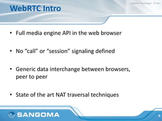 Implementation Lessons using WebRTC in Asterisk | PPT