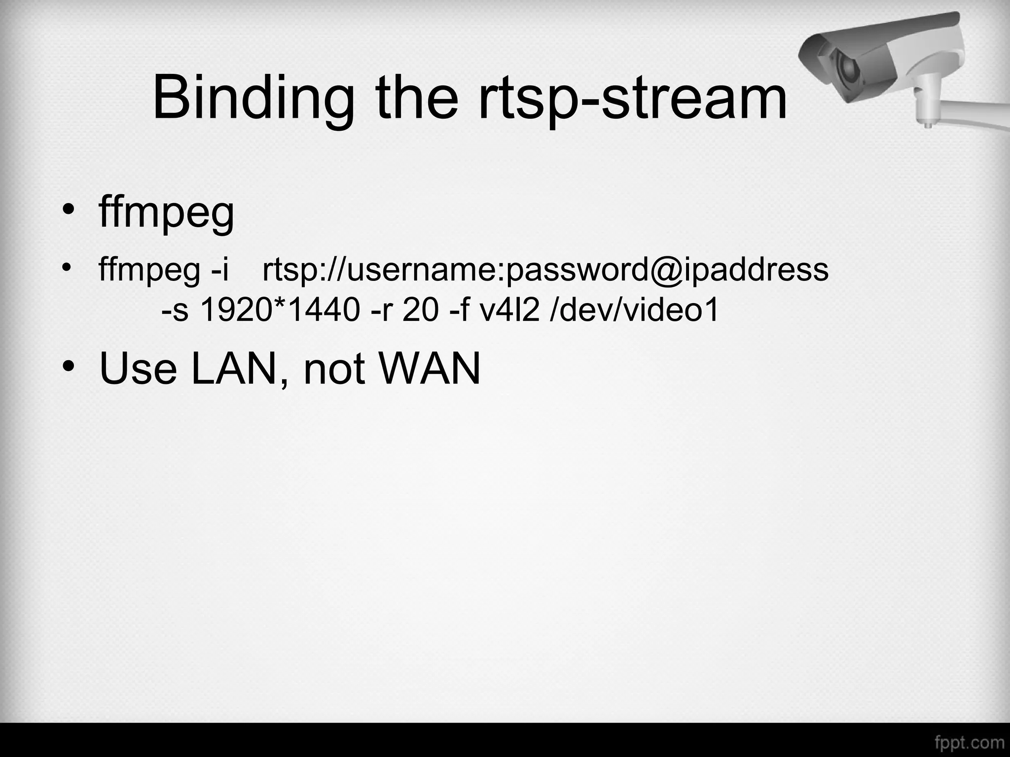 Adding a non-sip ipcamera to your Asterisk | PPT