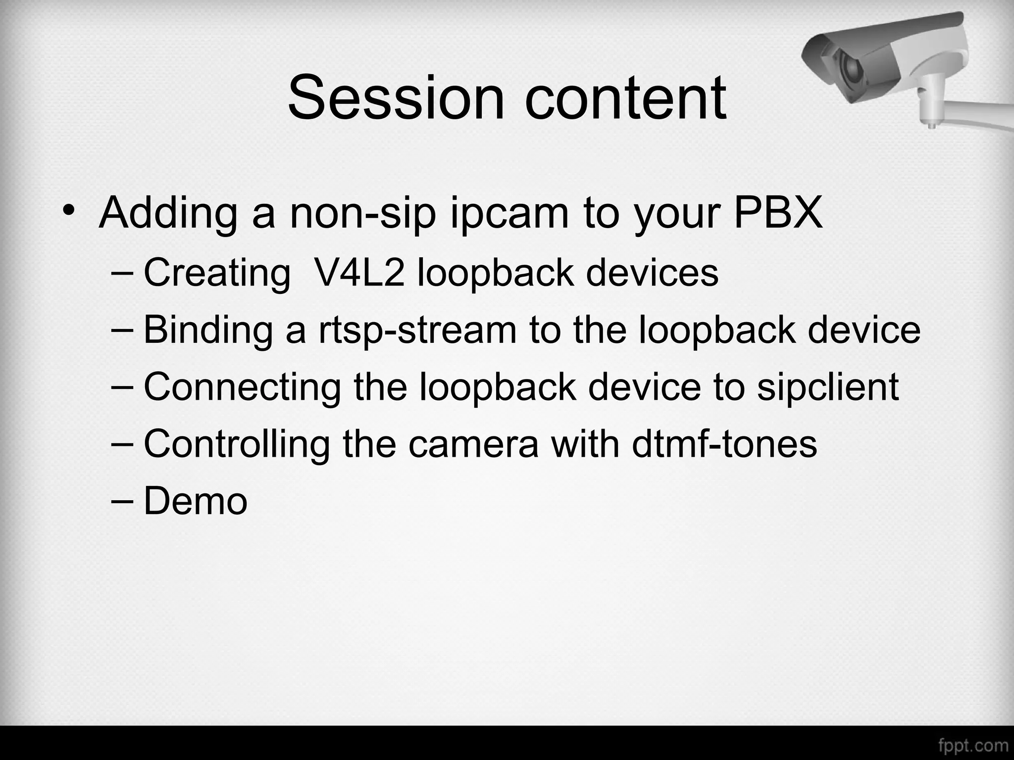 Connecting Non-SIP IP Camera to Your PBX | PPT