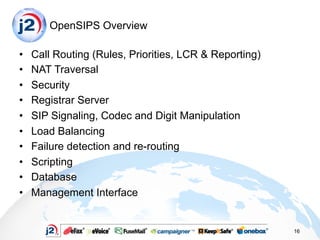 Distribution, redundancy and high availability using OpenSIPS | PPT