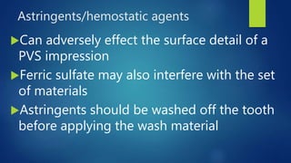 Astrigents and Gingival Retraction, Digital Impressions, Inelastic ...