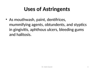 ASTRINGENTS [Autosaved].ppt............. | PPT