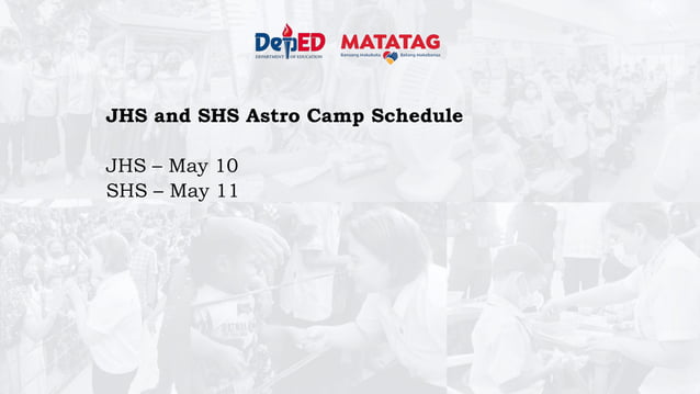 ASTRO camp meeting agenda and activities | PPT