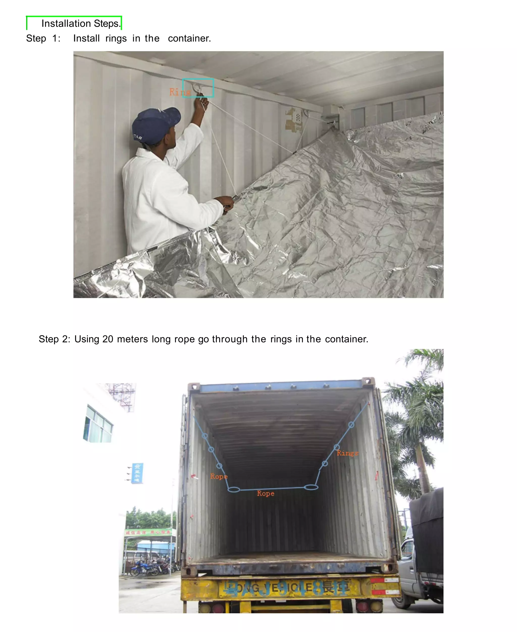 Container liner install instructions by Astro-Asia.com