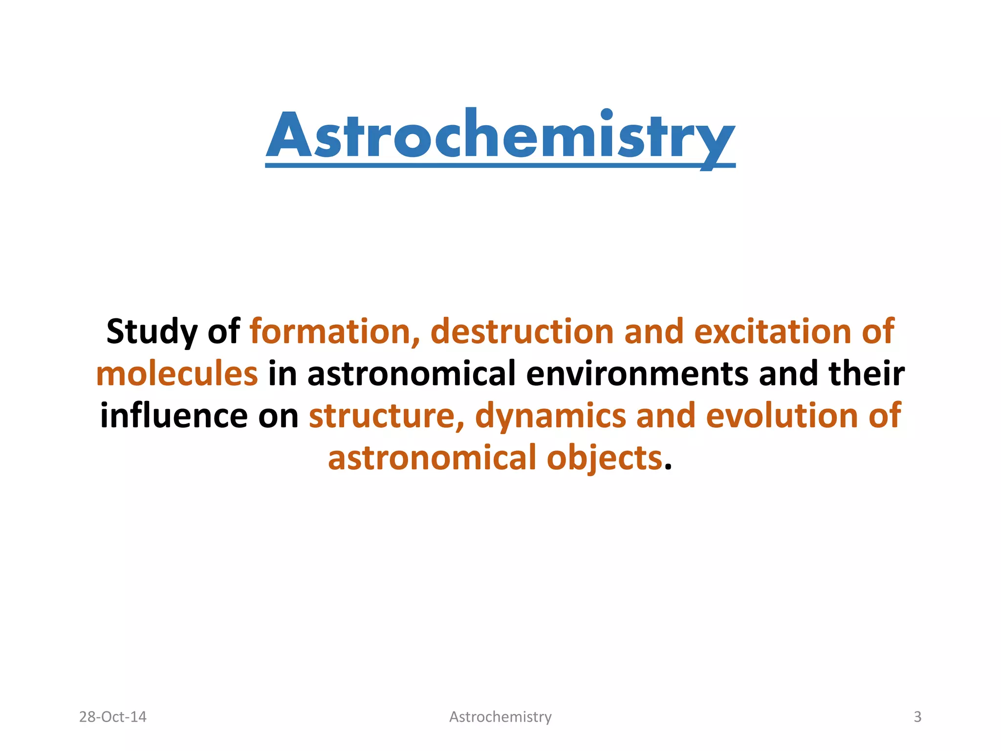 Astrochemistry | PPTX