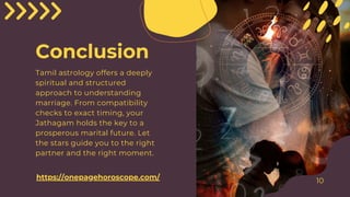 Astrological Marriage Guide: Tamil Jathagam Predictions Explained | PDF