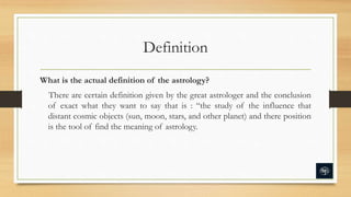 Introduction of astrology | PPTX